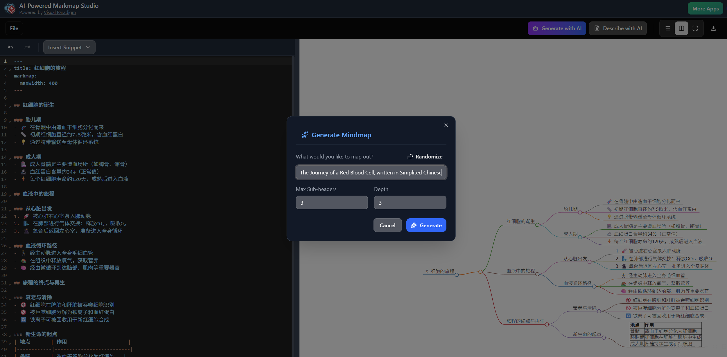 5 分钟掌握思维导图神器：Visual Paradigm AI-Powered Markmap Studio 详解-CSDN博客
