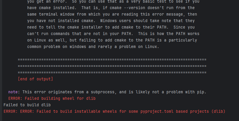 【已解决】ERROR: ERROR: Failed to build installable wheels for some pyproject.toml based projects ...