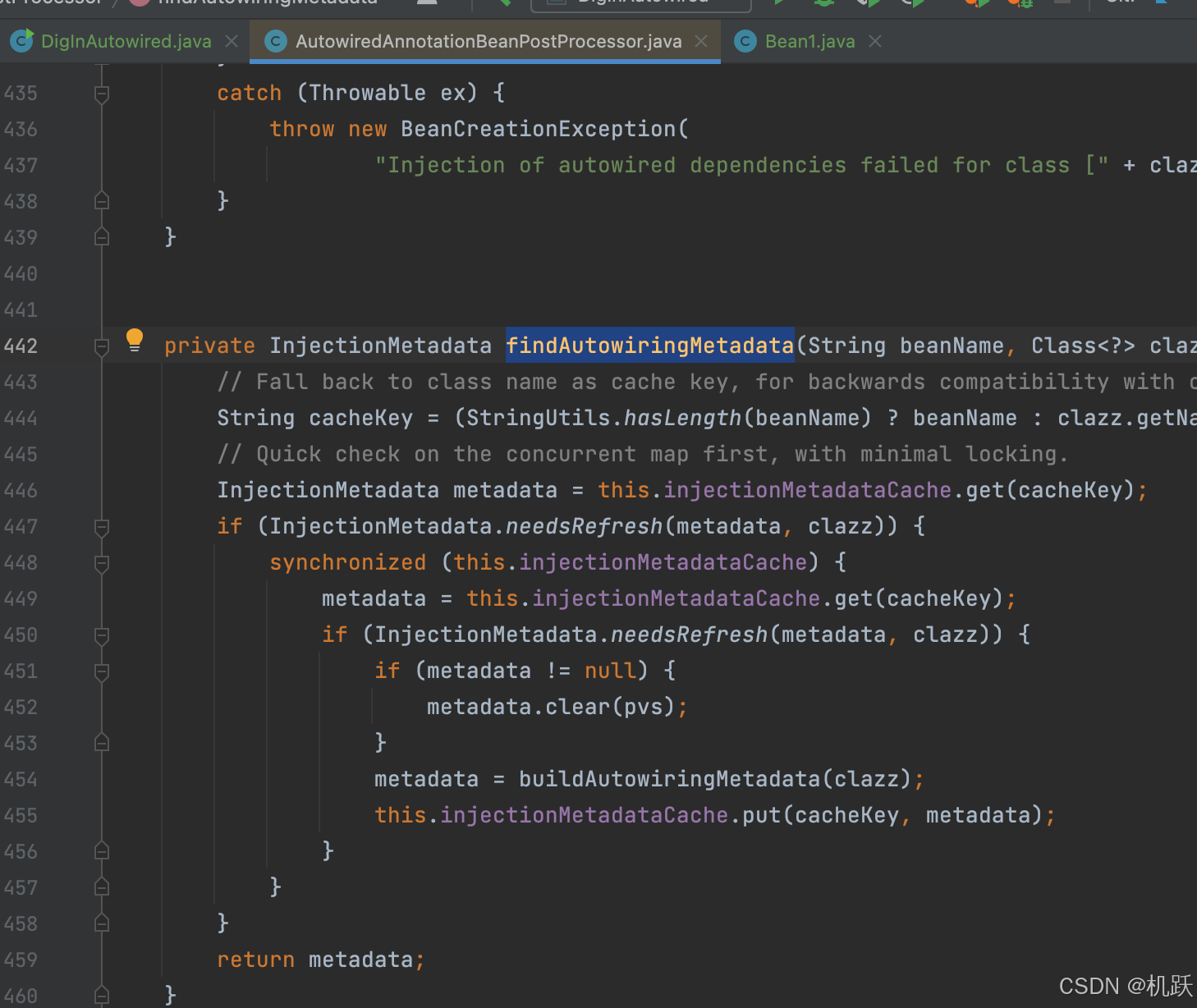 AutowiredAnnotationBeanPostProcessor bean后处理器运行分析-CSDN博客