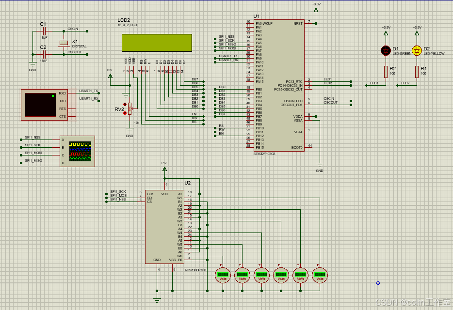 基于FreeRTOS+STM32CubeMX+LCD1602+AD5206（SPI接口）的6通道数字电位器Proteus仿真_proteus 中vd5026可以用什么代替-CSDN博客
