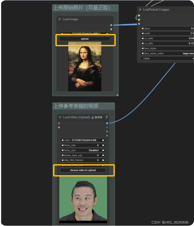ComfyUI教程：Live Portrait表情同步工作流，图片转动态视频_comfyui liveportrait-CSDN博客