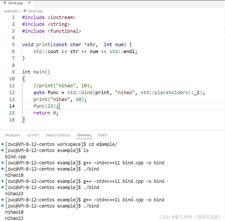 C++11——bind函数参数绑定-CSDN博客