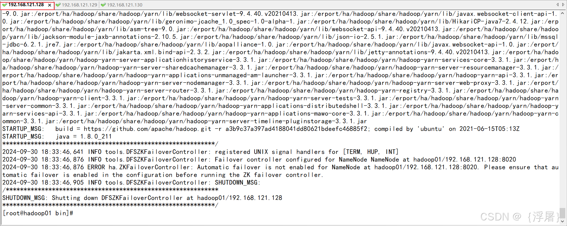 基于zookeeper安装部署下，配置 HDFS-HA 集群_hadoop hdfs ha集群如何配置-CSDN博客