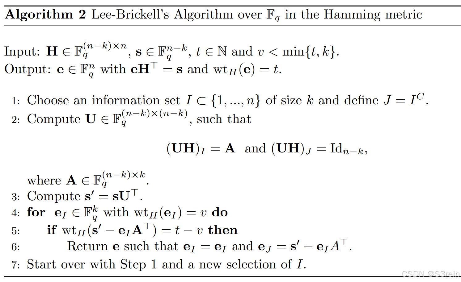 Information Set Decoding（一）-CSDN博客