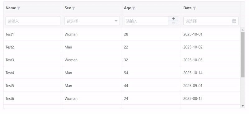 如何用 vxe-table 实现列头筛选，在每一列下方增加一个筛选单元格，可以对数据直接进行渲染_jvxetable的filter-config-CSDN博客