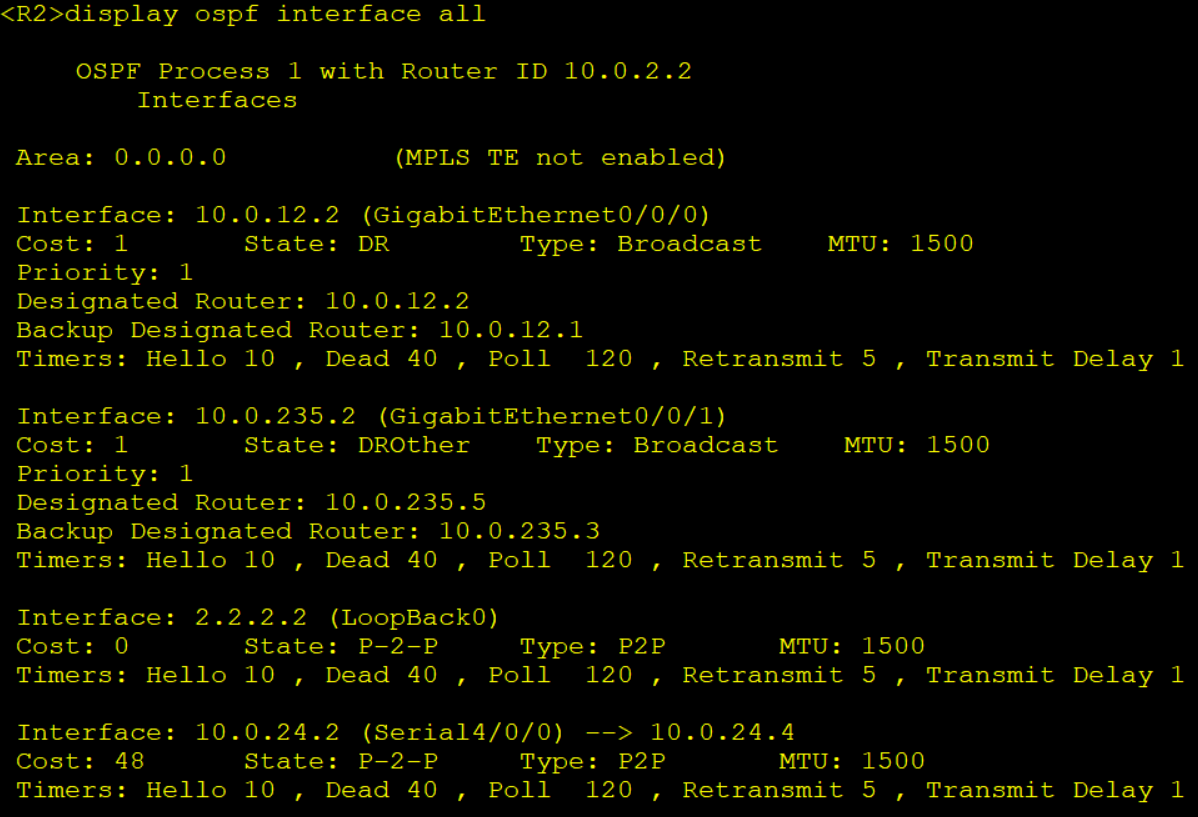 eNSP单区域OSPF配置以及部分内容解析_ospf enable 1 area 0.0.0.0-CSDN博客