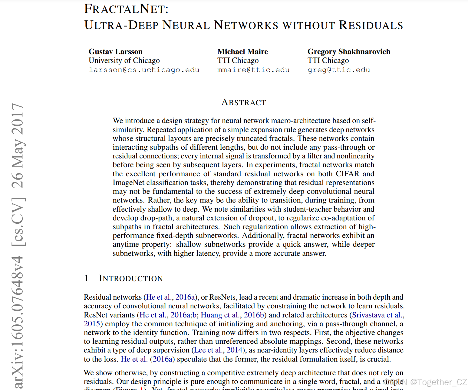 DropPath： FractalNet: Ultra-Deep Neural Networks Without Residuals——分形网络：无需残差的超深神经网络-CSDN博客