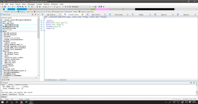 [学习笔记]攻防世界—easyre-xctf-CSDN博客