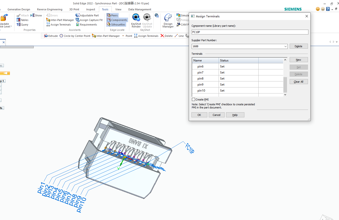 solid edge electrical 电气模块工作流演示（从建符号库到接线到最后引出长度引脚报告的过程）_尺寸前缀符号solid edge-CSDN博客