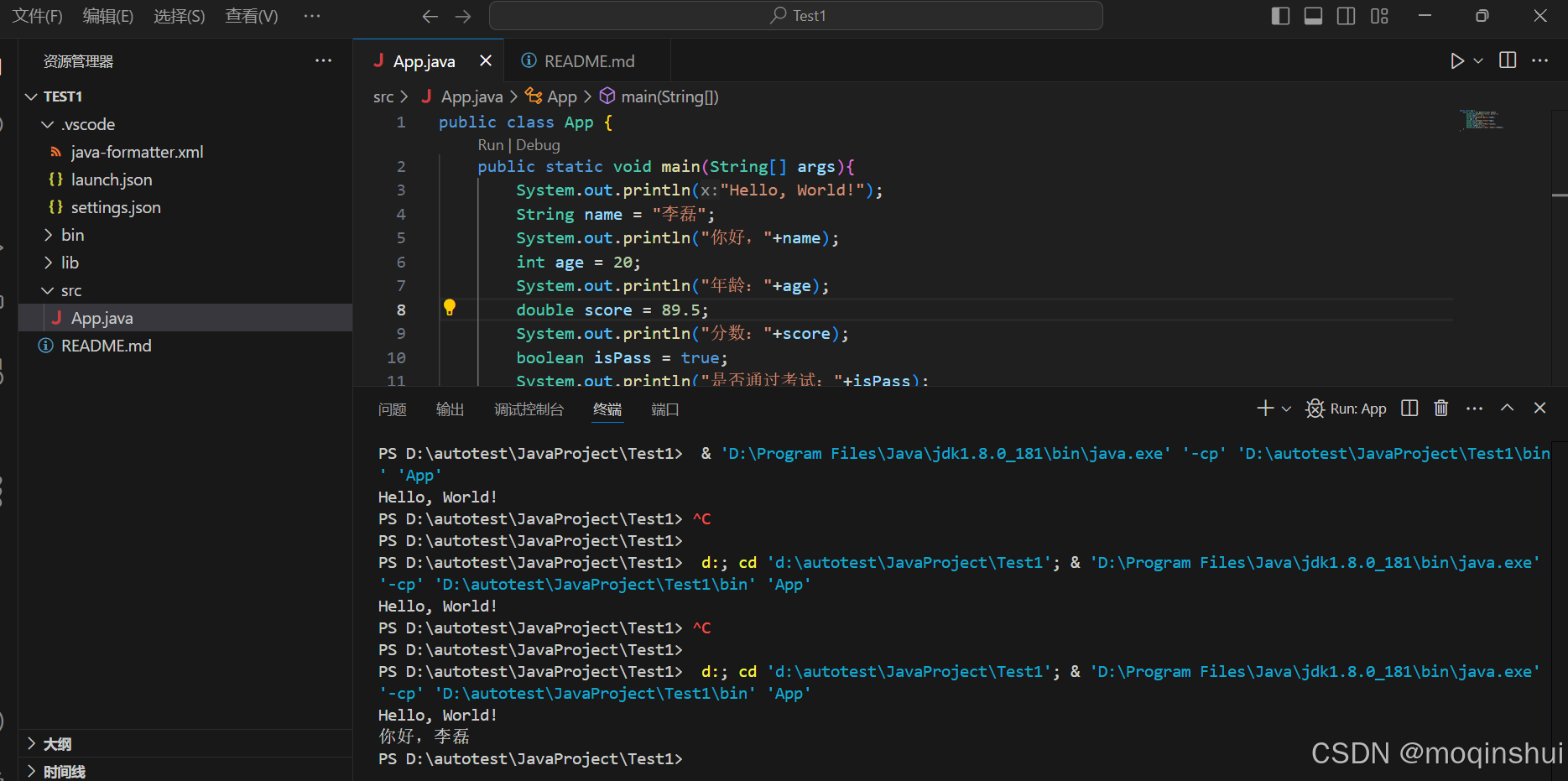 使用VS Code进行java 开发与调试_vs code java-CSDN博客