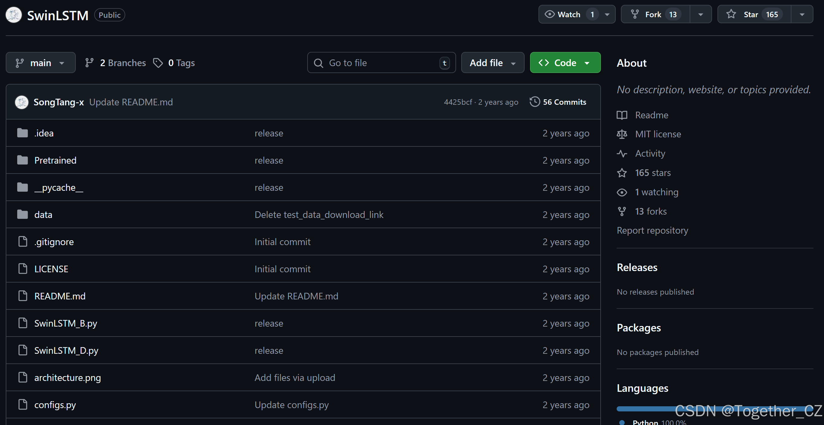 SwinLSTM: Improving Spatiotemporal Prediction Accuracy using Swin Transformer and LSTM提高时空预测精度 ...