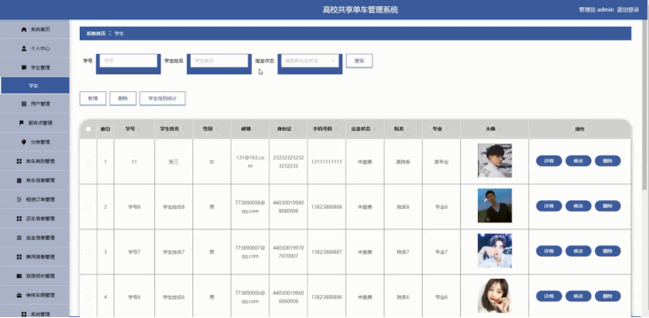 计算机毕业设计springboot高校共享单车管理系统 基于springboot的高校共享自行车管理系统设计与实现 高校共享自行车管理系统的springboot架构设计与开发 Csdn博客