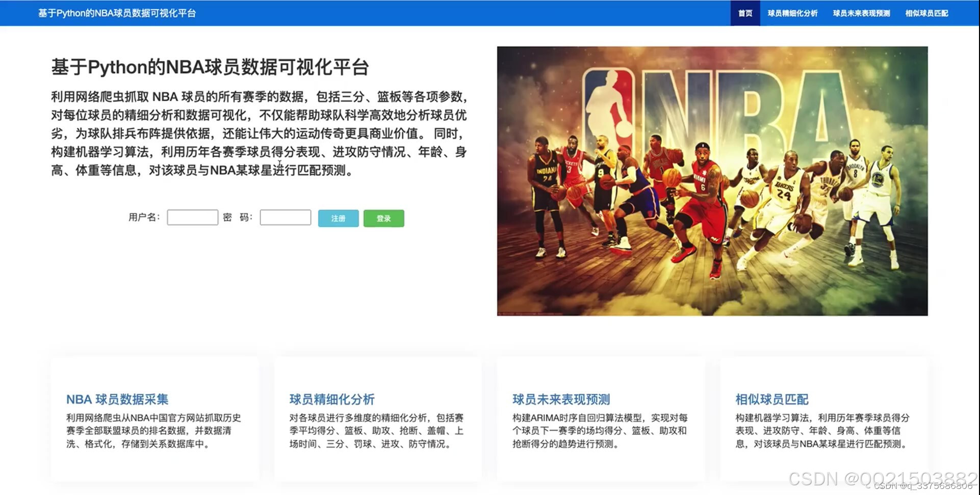 基于大数据nba球员数据分析及预测系统可视化 Flask框架 篮球数据分析 时间序列预测算法 计算机毕业设计篮球球员数据分析及预测系统的设计与实现 Csdn博客
