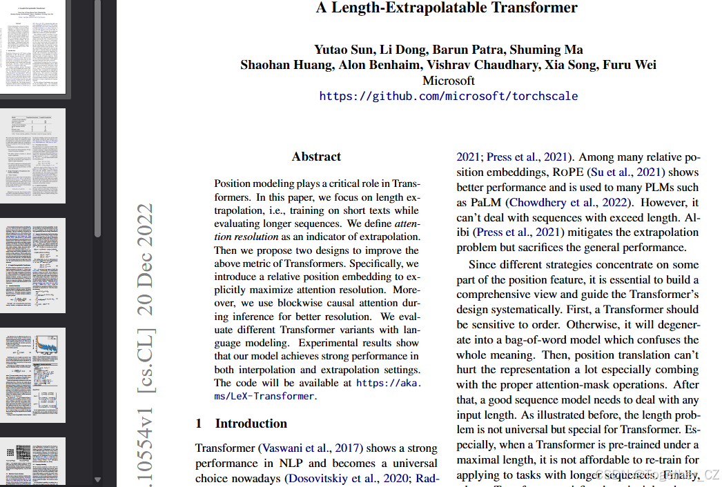 A Length-Extrapolatable Transformer——一种可扩展长度的Transformer-CSDN博客
