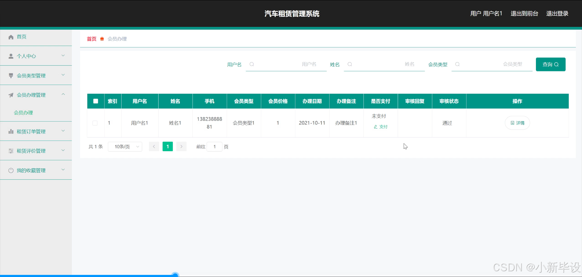 Java计算机毕业设计汽车租赁管理系统(开题程序论文)汽车租赁管理系统毕业设计 Csdn博客