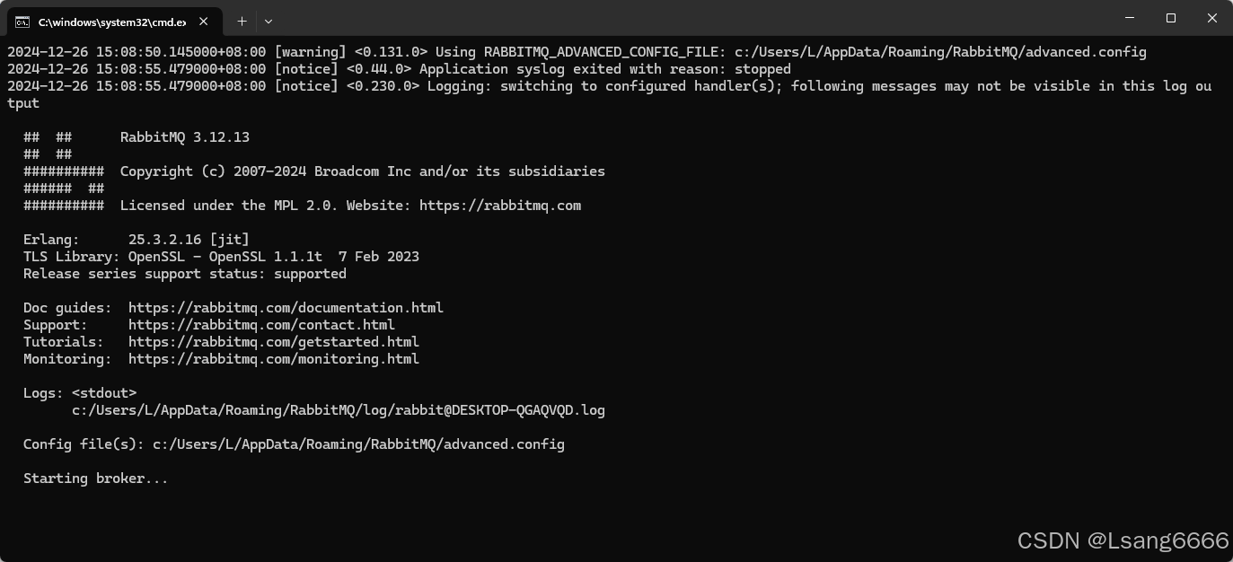Windows Rabbit 启动报错 ERROR: could not bind to distribution port 25672, it is in use by another ...