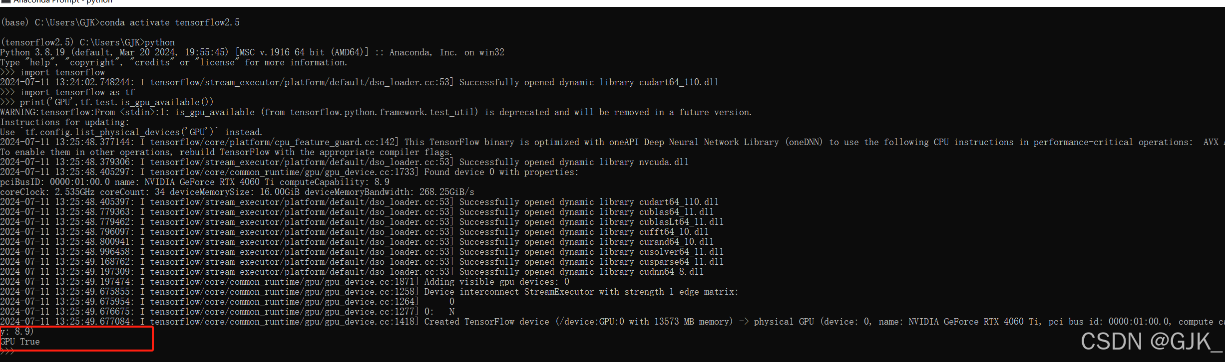 tensorflow2.5——gpu傻瓜式安装_tensorflow 2.5-CSDN博客