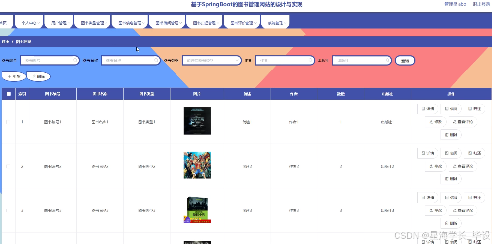 基于nodejsvue基于springboot的图书管理网站的设计与实现 开题源码程序论文 计算机毕业设计 Csdn博客