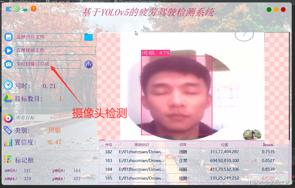 计算机毕业设计:疲劳驾驶检测识别系统 Python深度学习 Yolov5 (包含文档源码部署教程)pythonqq346127357 Damo开发者矩阵