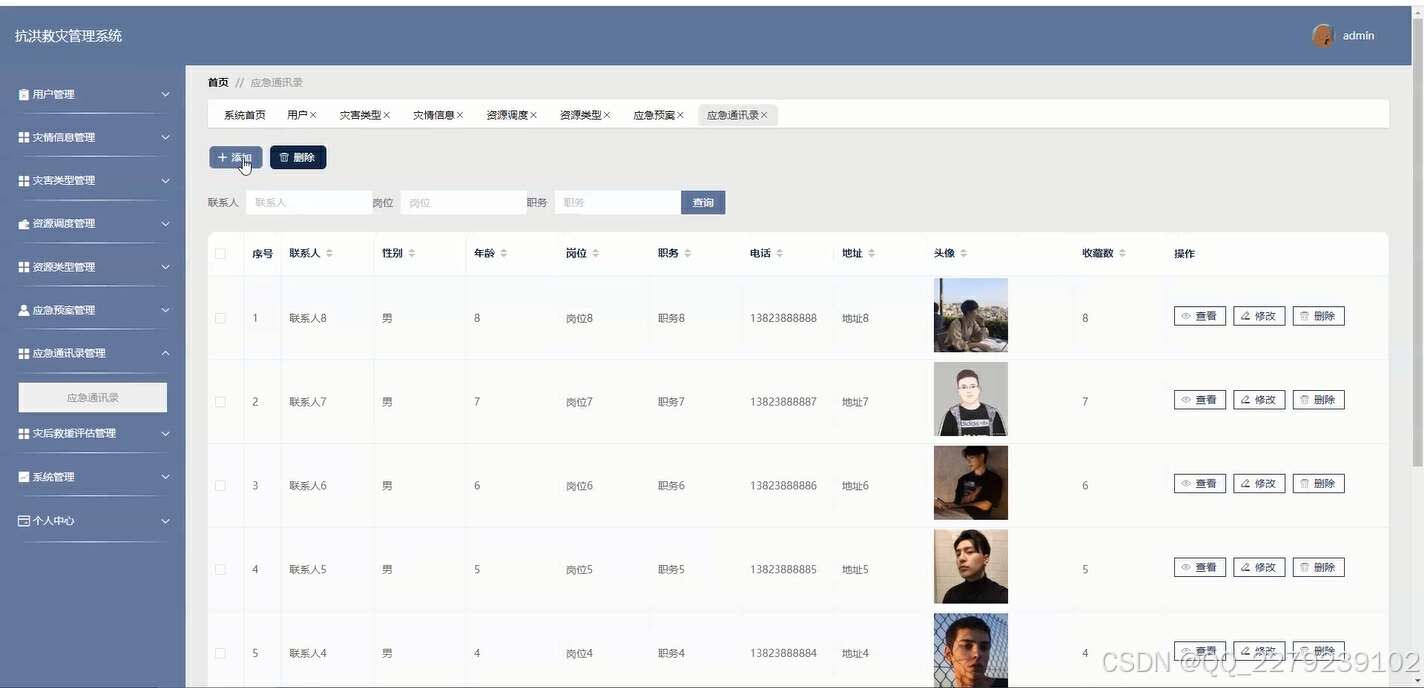 287基于java ssm springboot抗洪救灾管理系统资源调度应急预案灾后救援评估（源码+文档+运行视频+讲解视频）_java洪水调度系统源码-CSDN博客