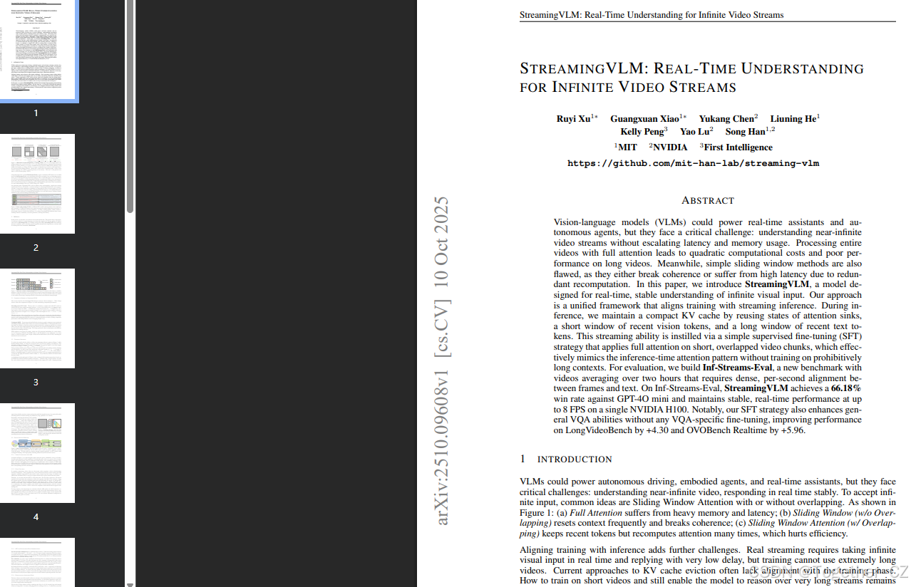 StreamingVLM: Real-Time Understanding for Infinite Video Streams——无限视频流的实时理解_streaming qa-CSDN博客