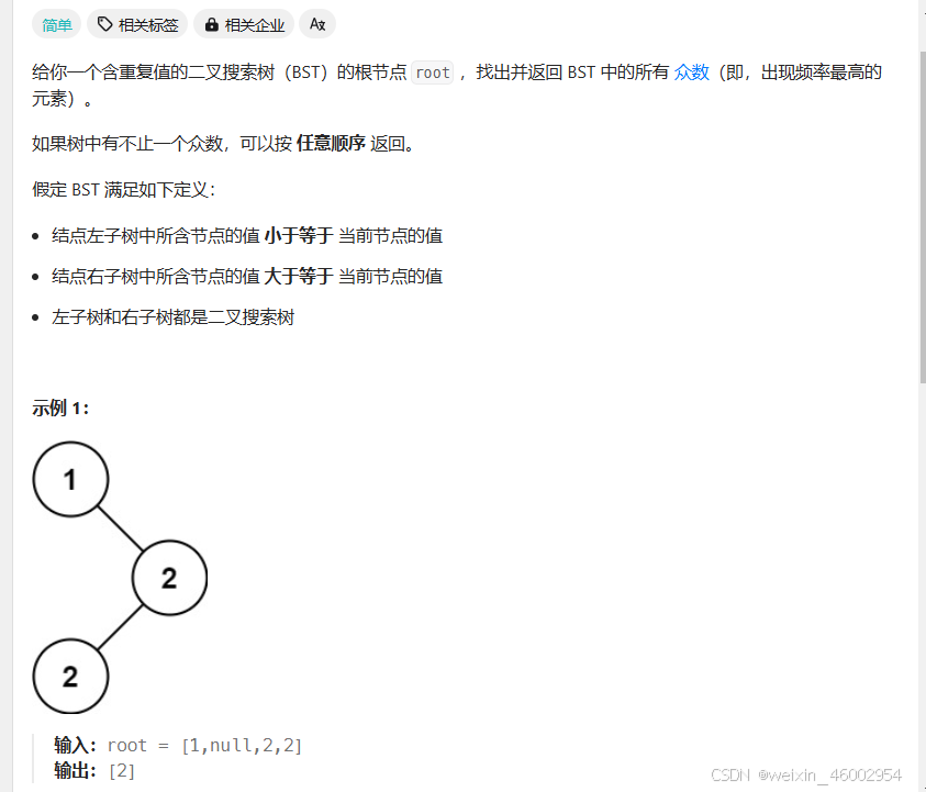 代码随想录算法训练营第十八天 530二叉搜索树的最小绝对差、501二叉搜索树中的众数、236 二叉树的最近公共祖先。c转java Csdn博客