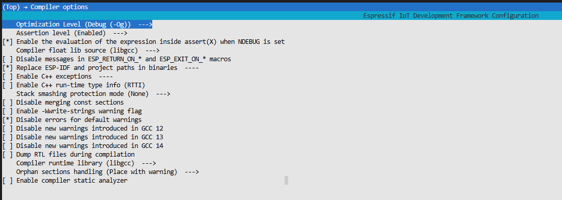 【ESP32-menuconfig（5） -- Compiler options】_esp32 menuconfig改提示词-CSDN博客