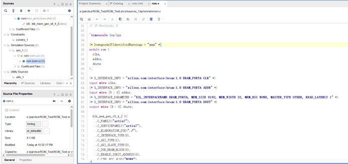 利用ip核生成ROM表_distributed memory generator-CSDN博客
