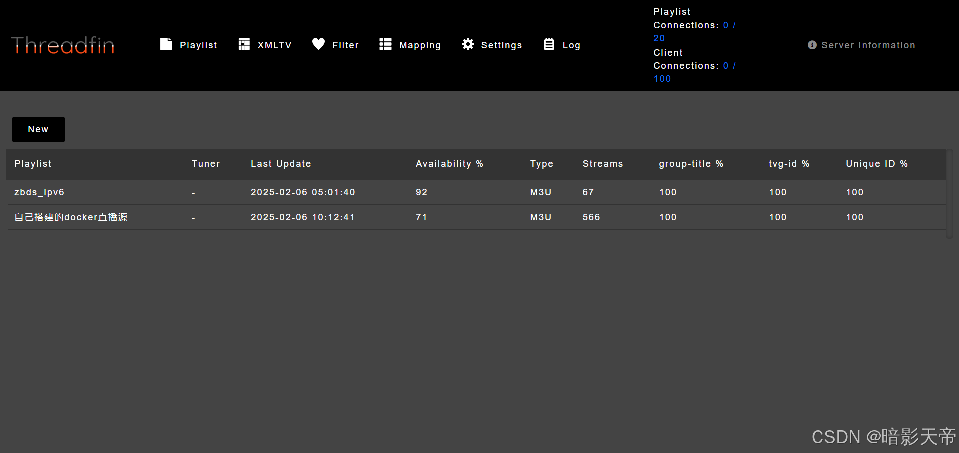 Threadfin和本地搭建的iptv直播源教程-CSDN博客