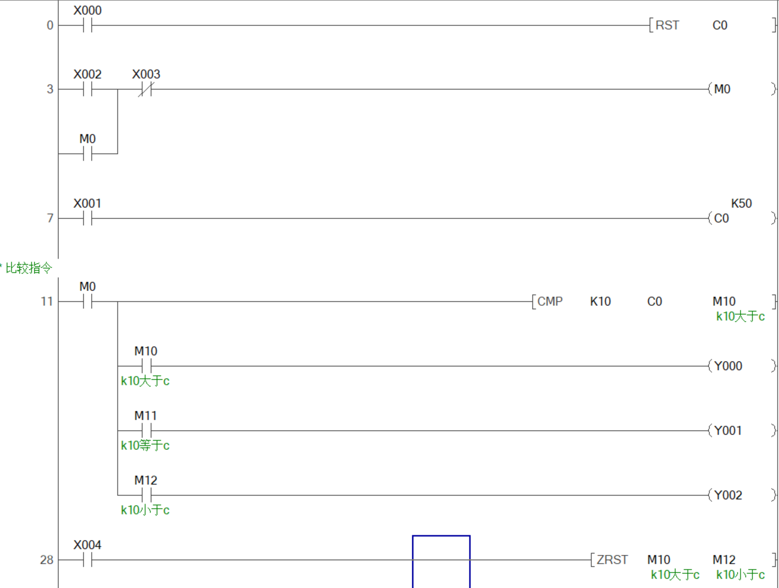三菱PLC的比较指令CMP_三菱plc比较指令-CSDN博客