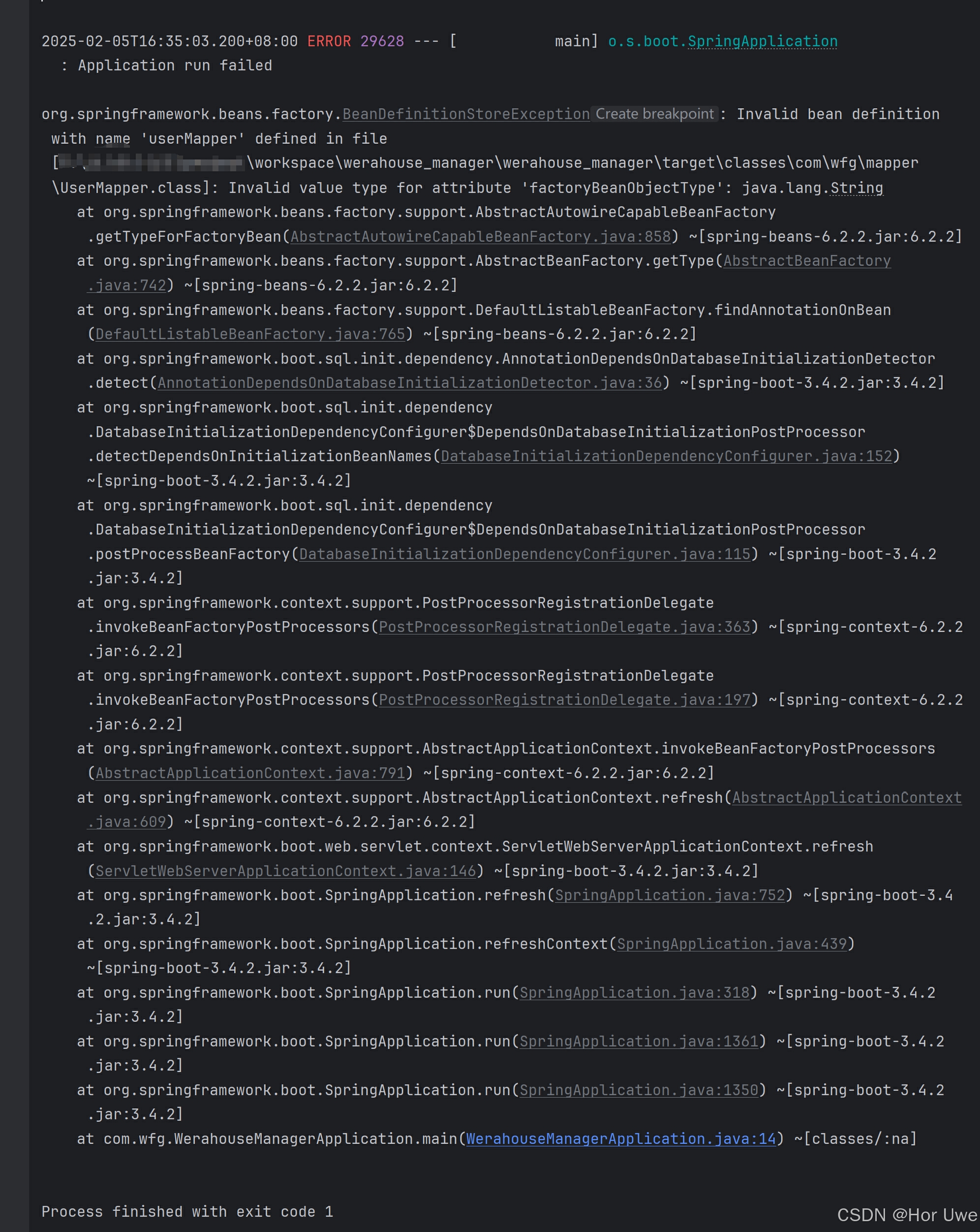 Error starting ApplicationContext.To display the conditions report re-run your application_error ...