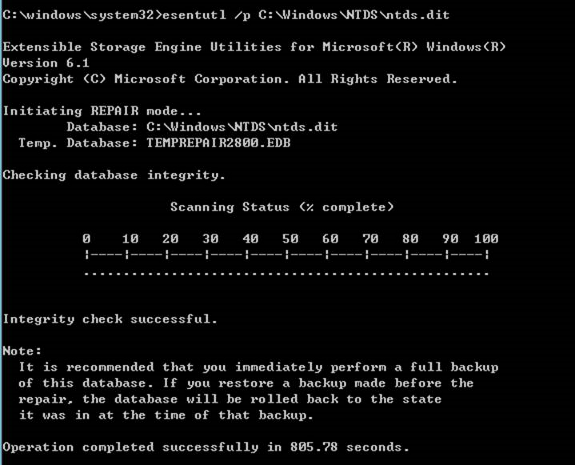 关于如何进行NTDS.dit修复的步骤_修改ntds.dit路径-CSDN博客