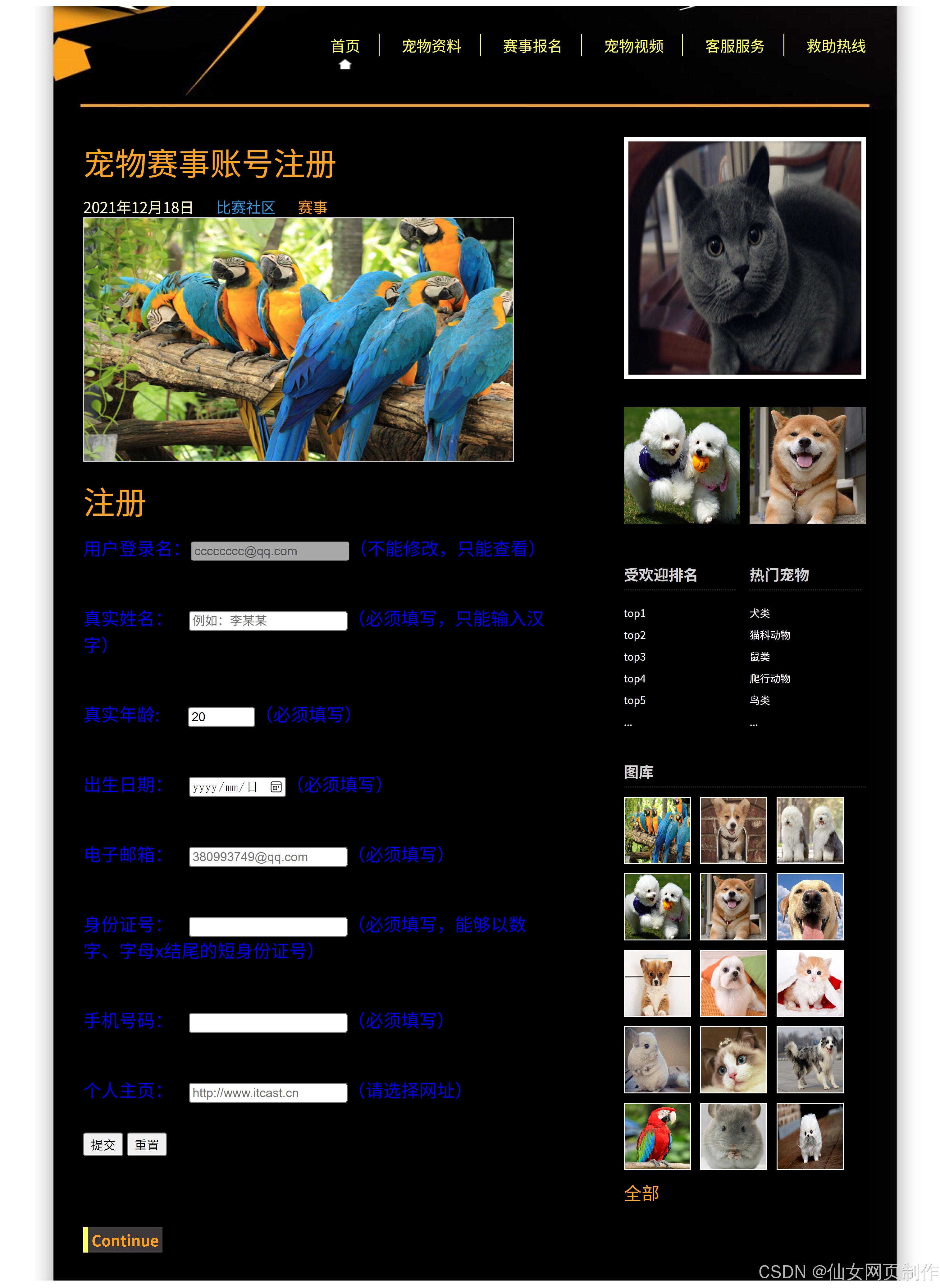 191. 大学生HTML5期末大作业 ― 【黑色的宠物主题网页(4页)】 Web前端网页制作 html5+css3-CSDN博客