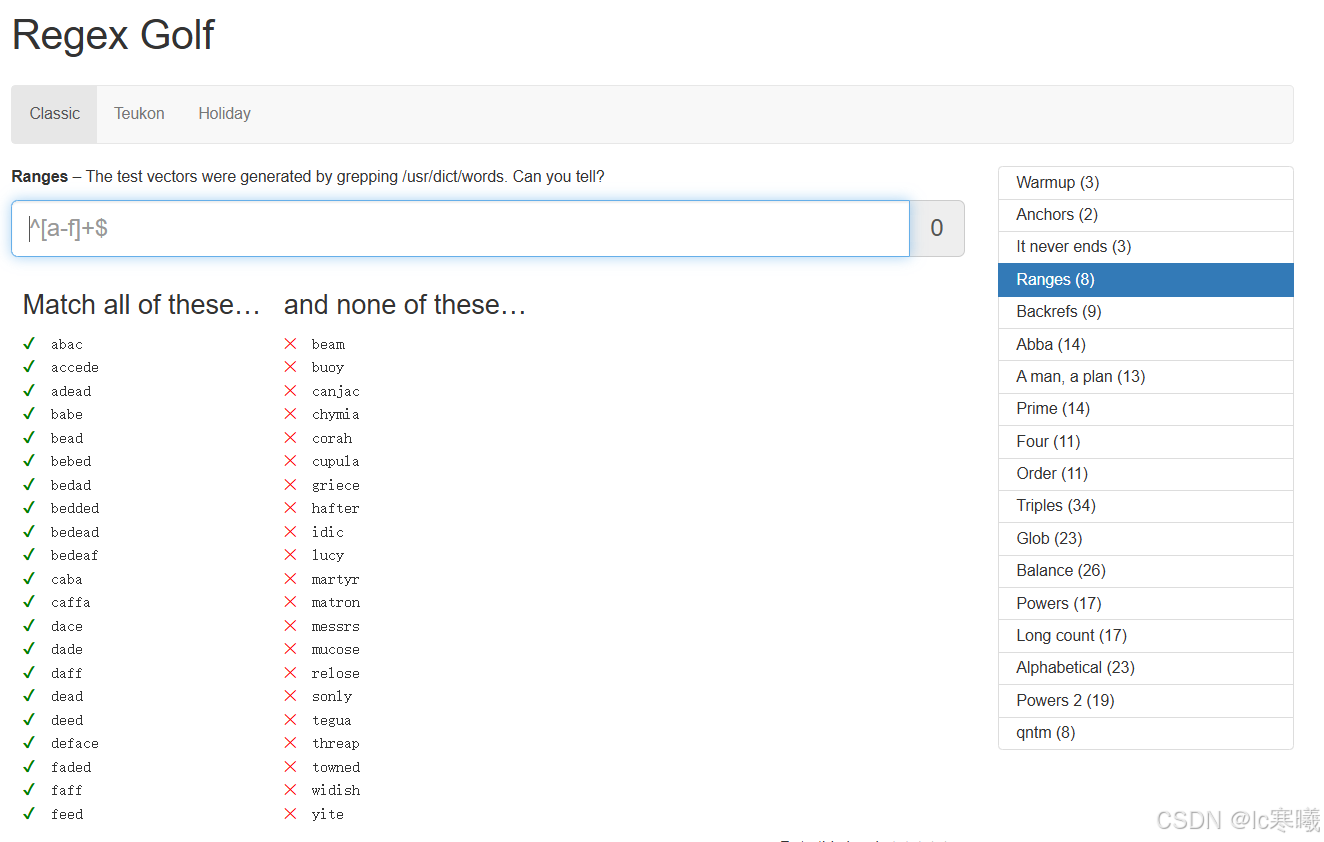 Regex Golf通关记录（2）——基础篇上_正则表达式通关-CSDN博客