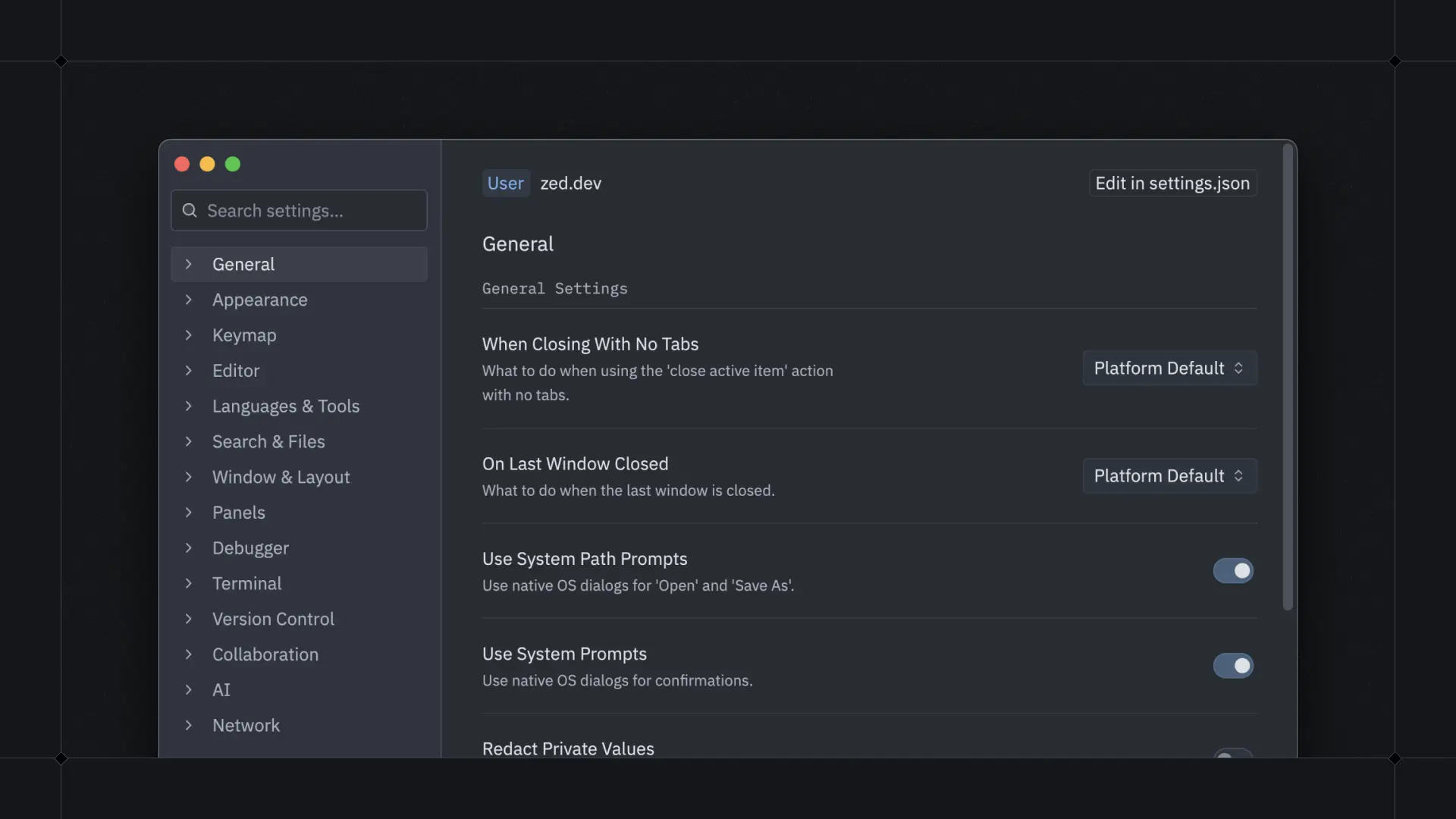 Zed IDE的 Settings 页面设计：比VS Code丝滑很多了！-CSDN博客