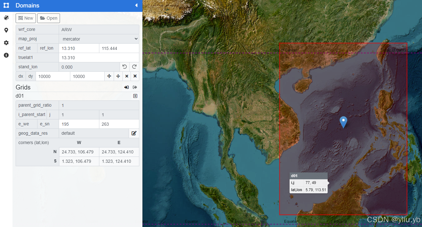 WRF DOMIAN WIZARD教程 域设置_wrf domain wizard-CSDN博客
