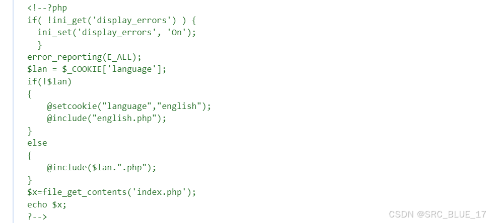 攻防世界 - Web - Level 1 | fileinclude-CSDN博客