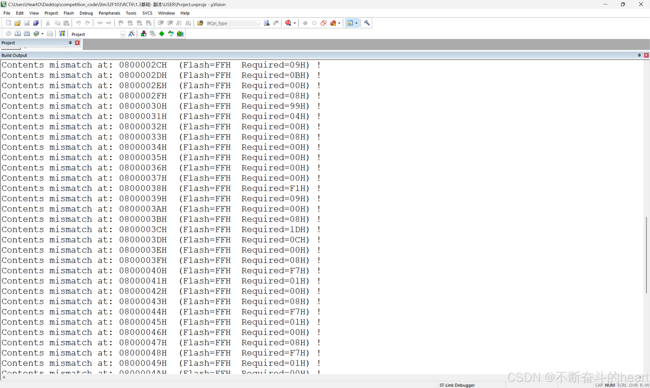 Keil检测到STM32F103RCT6芯片，却无法下载_stm32f103 keil下载失败-CSDN博客