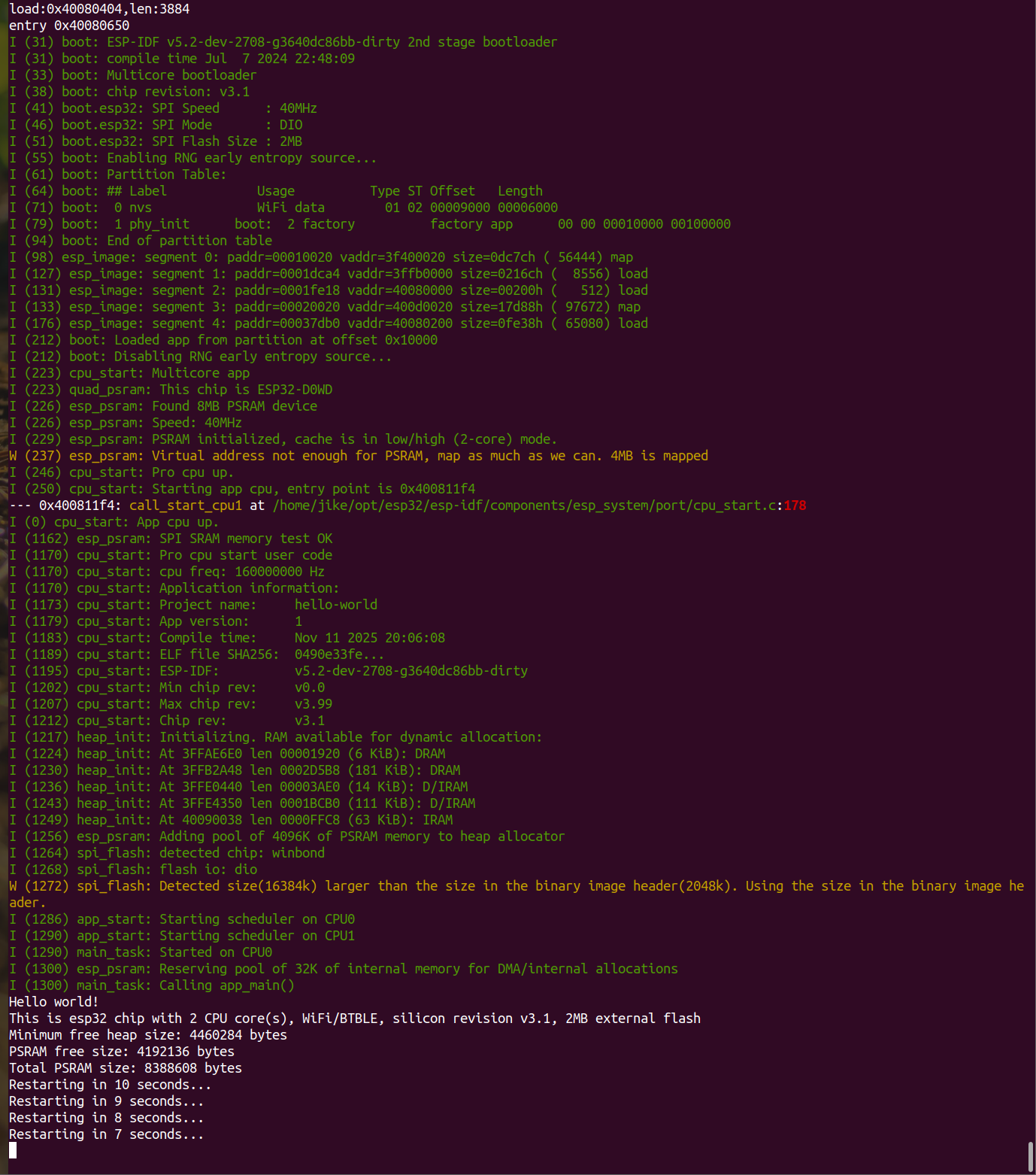 ESP32 PSRAM使用记录_spi-connected ram 修改-CSDN博客