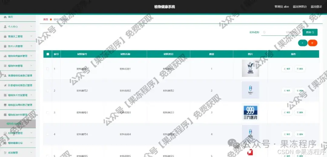 基于springbootvue的植物健康系统 无偿分享 附源码lw调试 Csdn博客