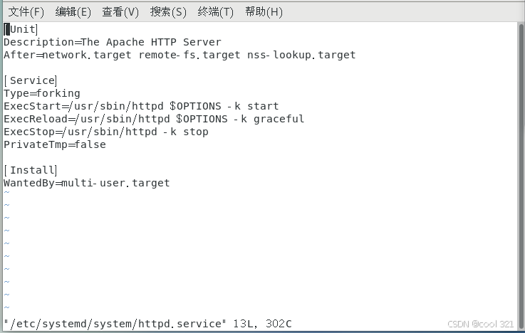 apache安装报错: Process: 4552 ExecStart=/usr/local/apache/bin/httpd $OPTIONS -k start_execstart 要进到某 ...