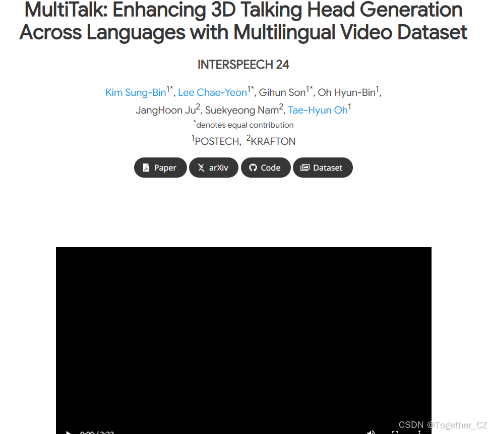 MultiTalk: Enhancing 3D Talking Head Generation Across Languages with Multilingual Video Dataset ...