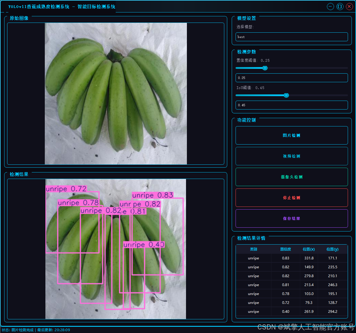 基于深度学习yolov11的香蕉成熟度识别检测系统(yolov11yolo数据集ui界面登录注册界面python项目源码模型) Csdn博客