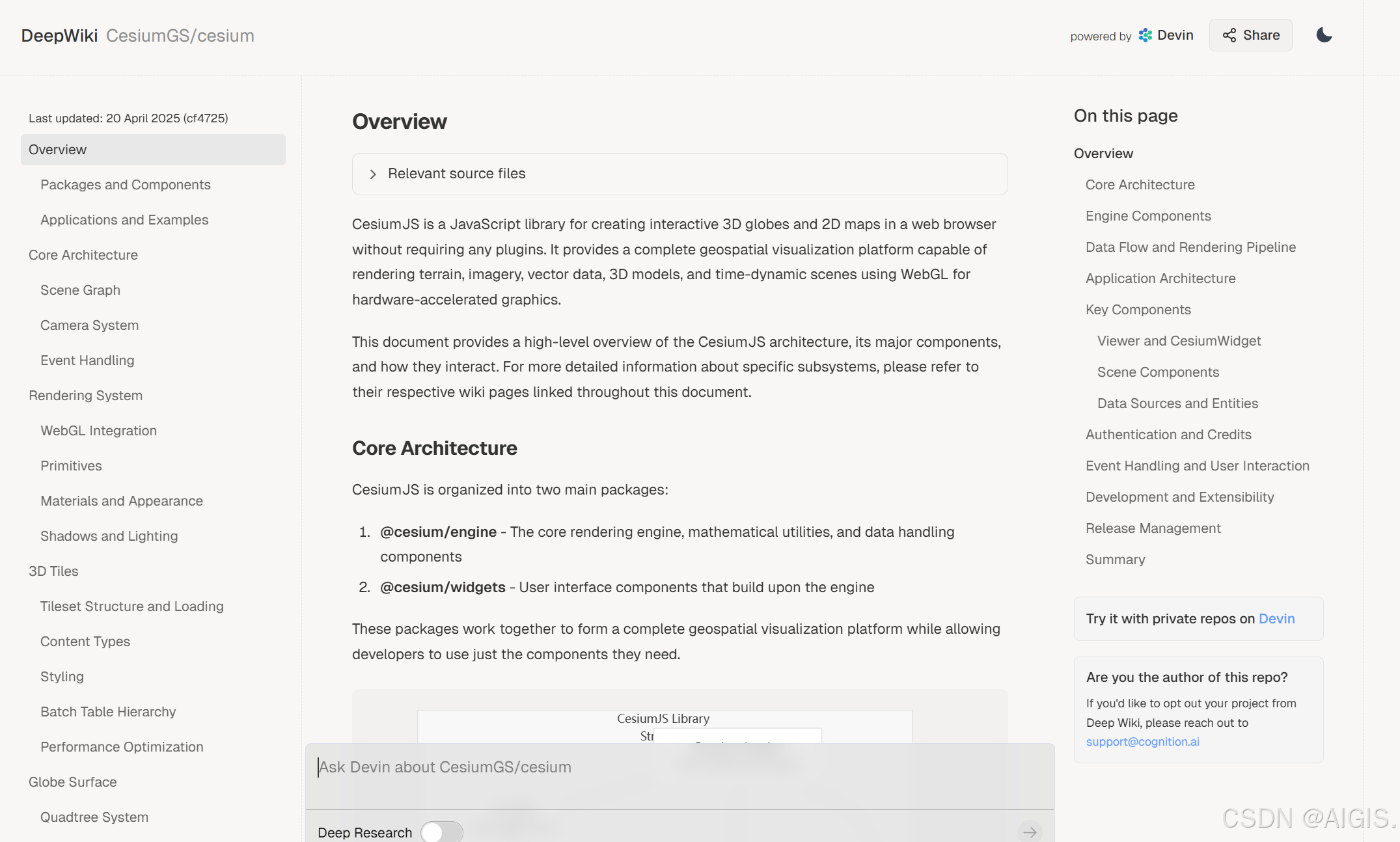 终于来了！AI自动分析Cesium架构，基于Devin的DeepWiki功能炸裂！_cesium ai-CSDN博客