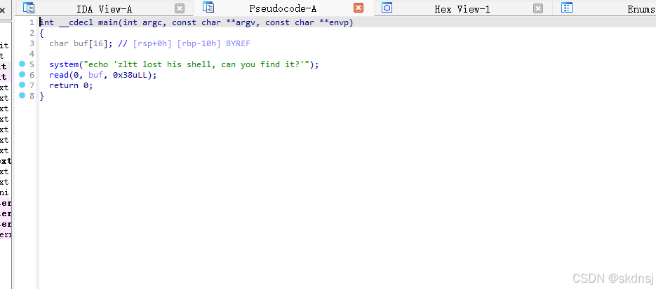 [GFCTF 2021]where_is_shell_echo 'zltt lost his shell, can you find it?-CSDN博客