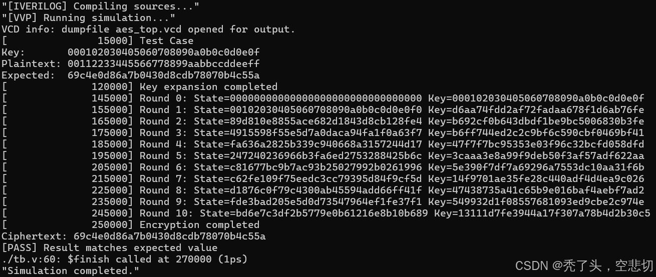 AES算法Verilog循环迭代实现的两种常见方式（带测试）_aes verilog-CSDN博客