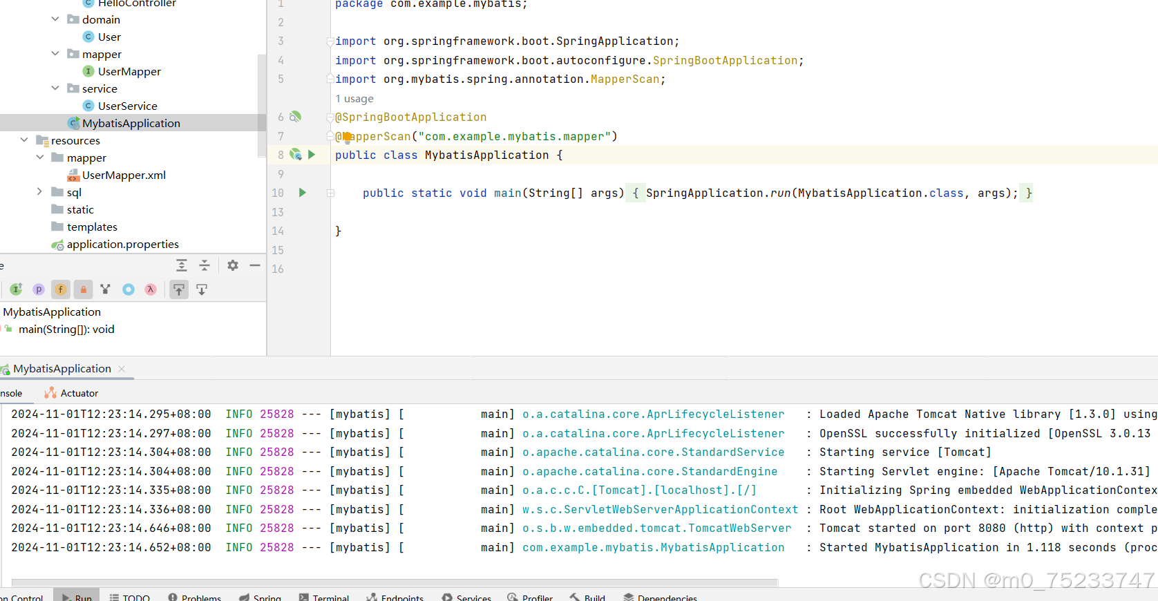 SpringBoot 结合MyBatis读取MySQL数据实践_springboot mybatis mysql-CSDN博客