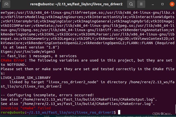 fast_lio 构建记录 (mid360雷达)_fastlio mid360-CSDN博客