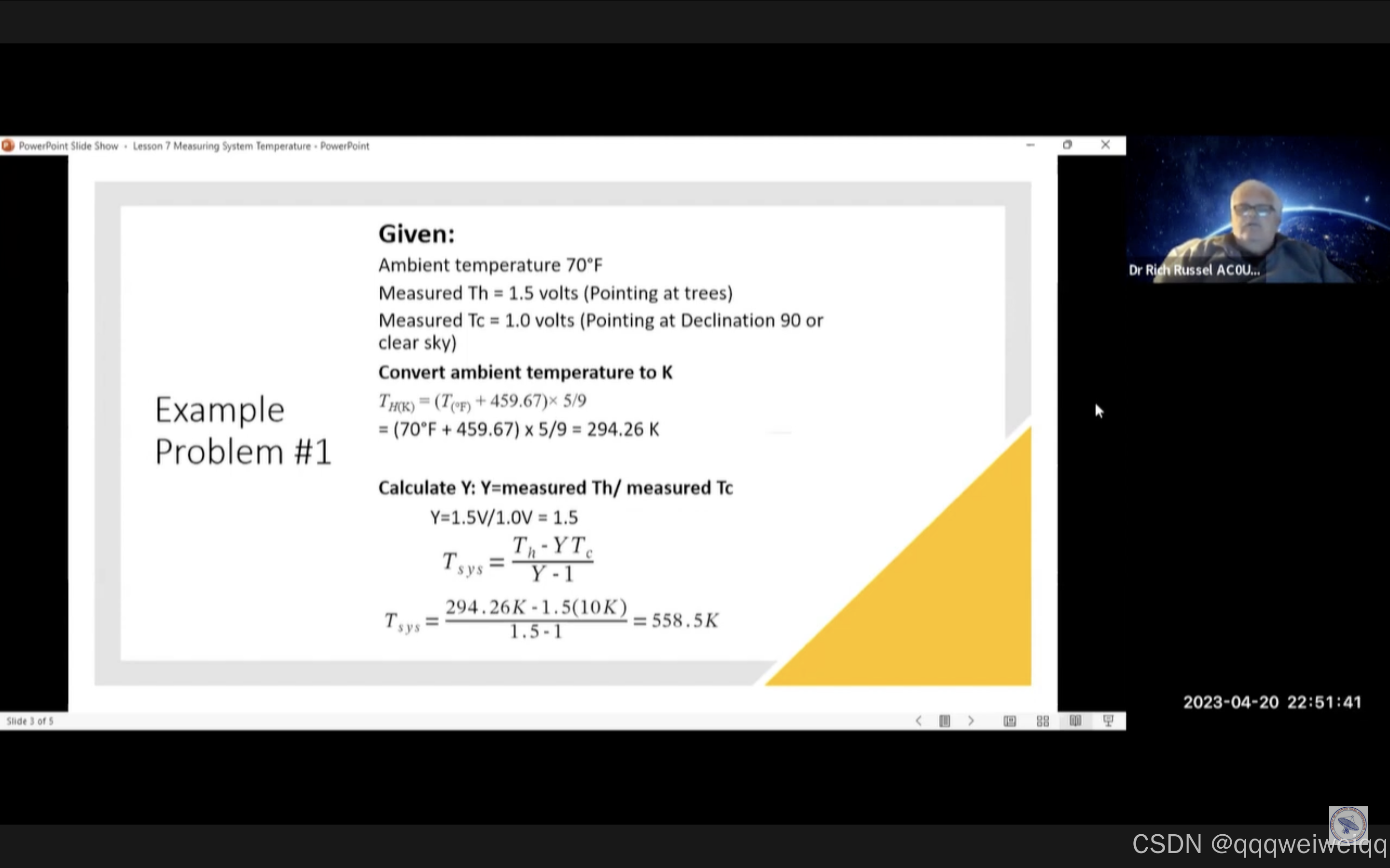 Radio Astronomy Formulas: Lesson 4 - Focal Length and f/D & Measuring System Noise Temperature ...