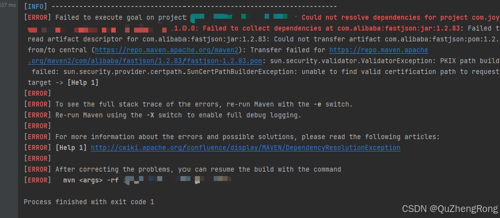 【Maven】could not resolve dependencies for project && Could not transfer artifact 问题处理-CSDN博客